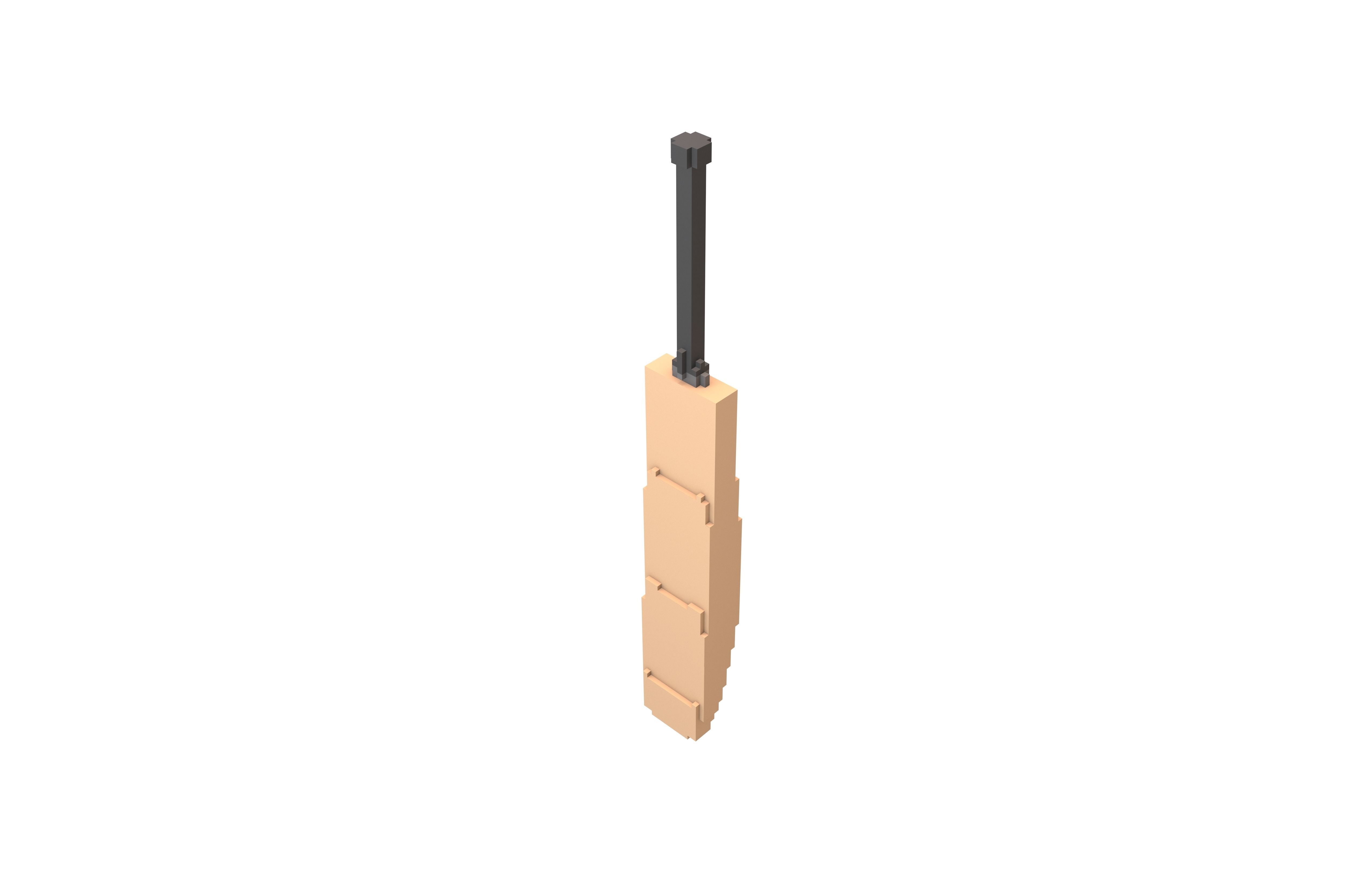 3D model Voxel Cricket Bat v1 002 VR / AR / low-poly | CGTrader