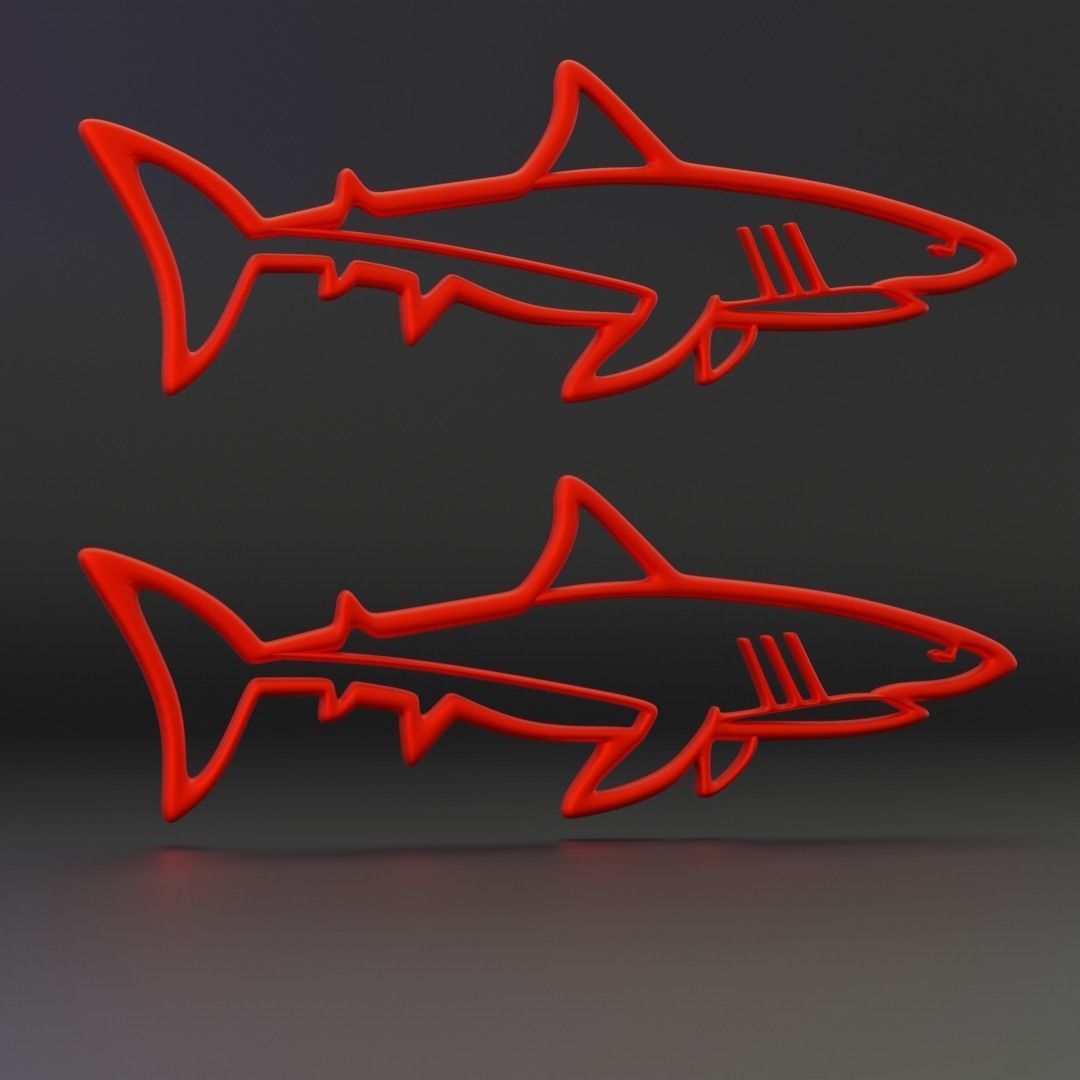 3D printable shark wall art 3D model 3D printable | CGTrader