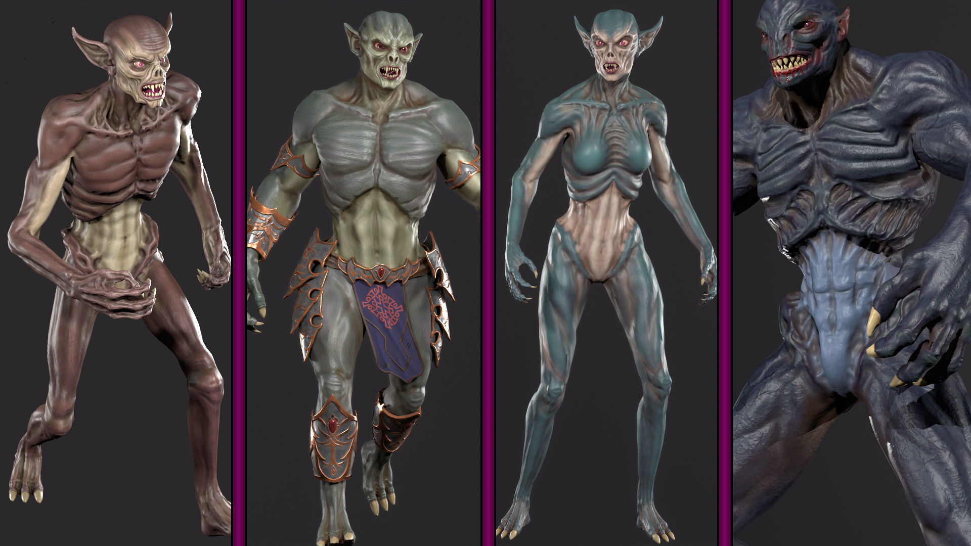 3D Model Collection Vampires Pack VR / AR / low-poly | CGTrader