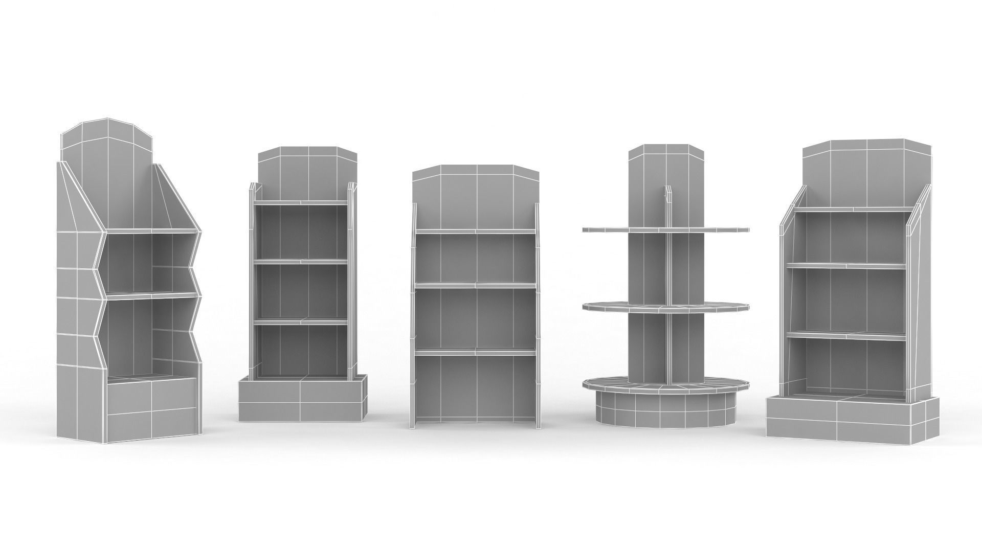 Empty Shelves 3D model | CGTrader