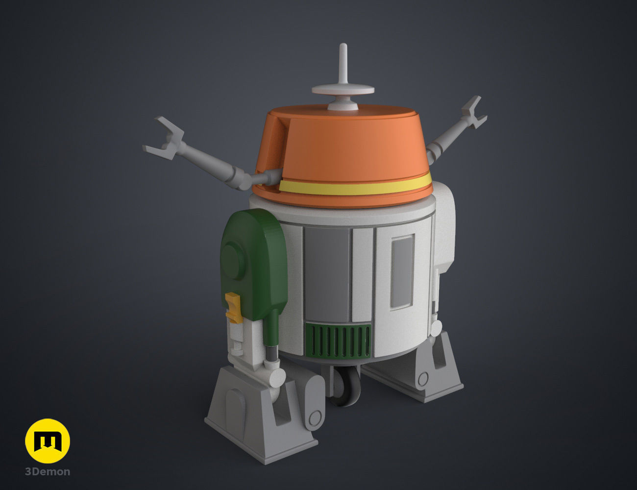 C1-10P Chopper Droid - Star Wars 3D model 3D printable | CGTrader
