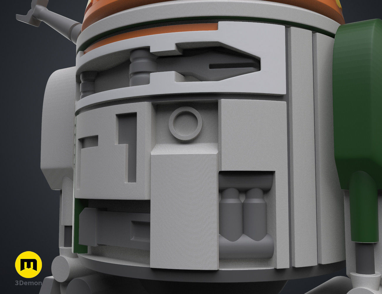 C1-10P Chopper Droid - Star Wars 3D model 3D printable | CGTrader