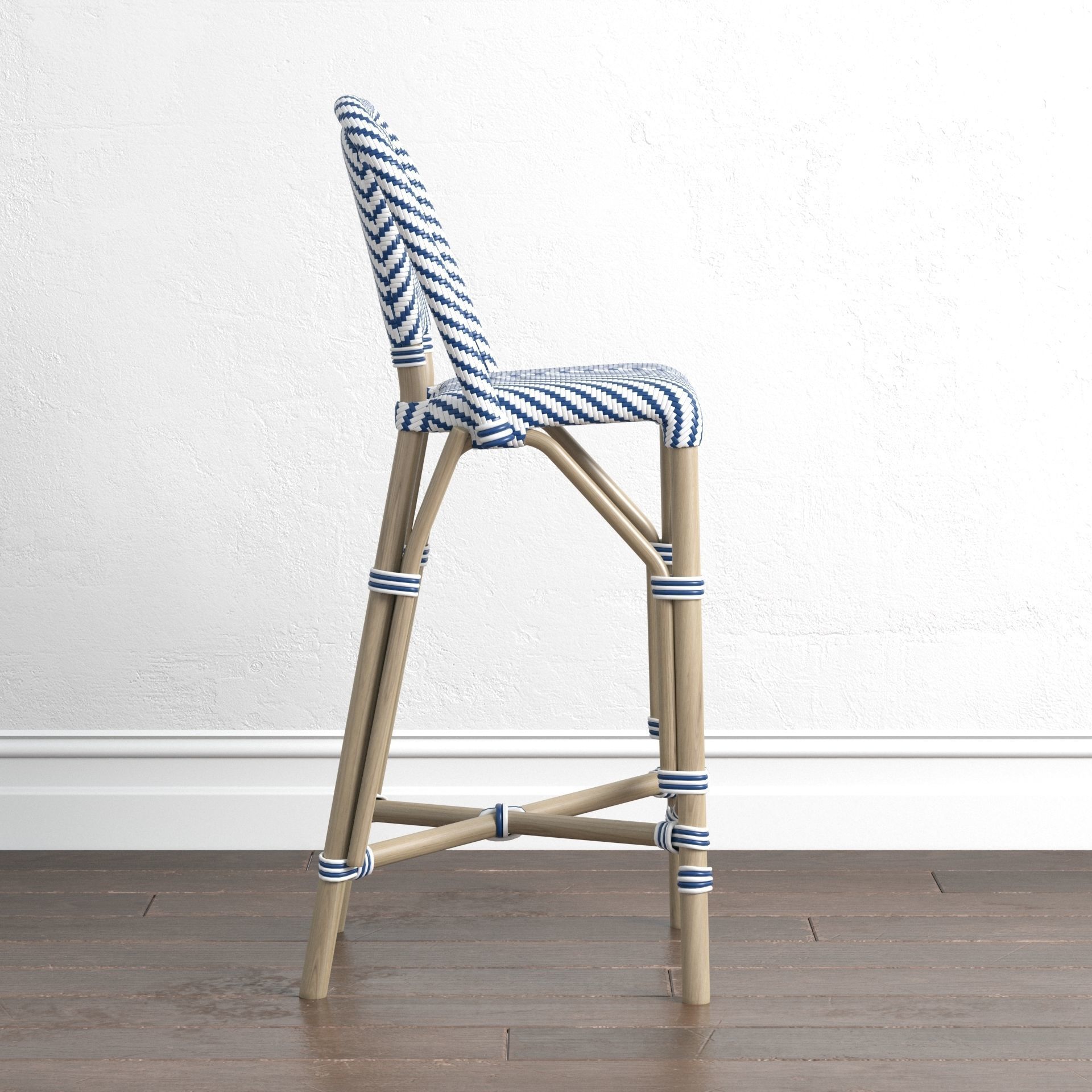 Clifton Rattan Barstool Chevron 3D model | CGTrader