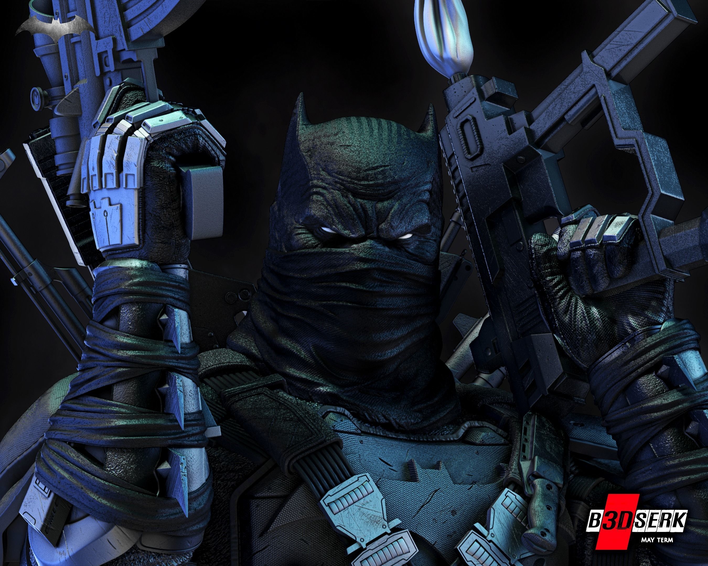 B3DSERK May term 2023 Grim Knight Sculpture ready for printing 3D model ...