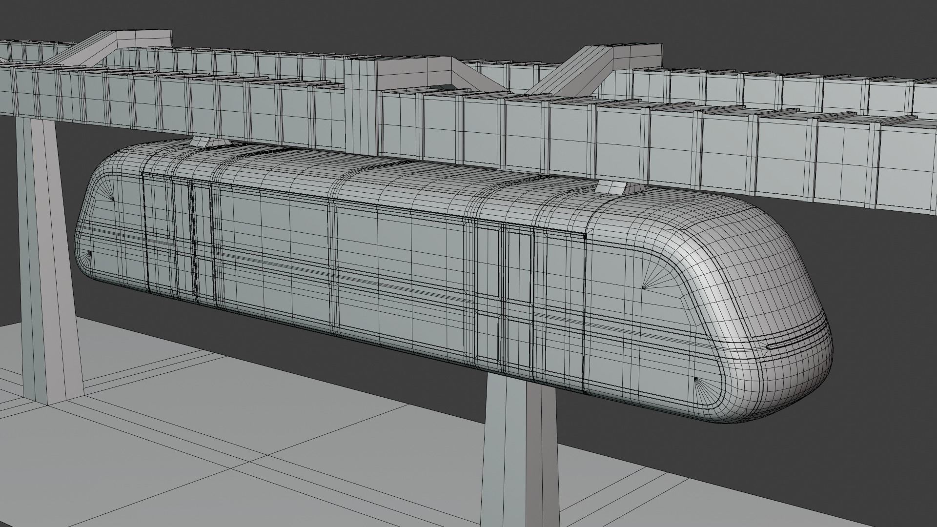 Sky train concept 2023 3D model | CGTrader