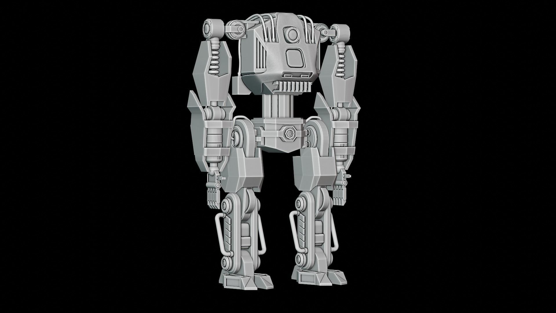 Mech Robot 3D model rigged | CGTrader
