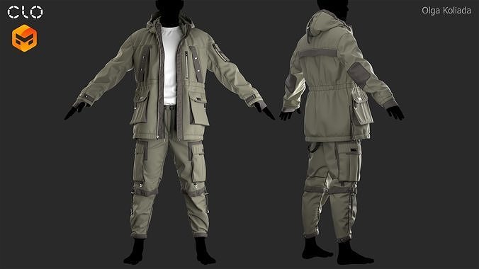 Urban Outfit Marvelous Designer project and OBJ 3D model | CGTrader