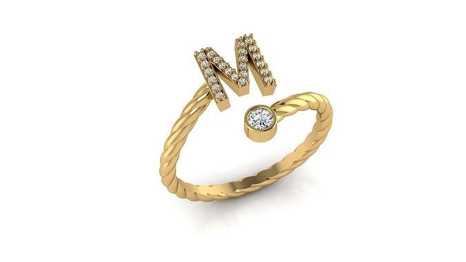 Alphabet M In Diamond