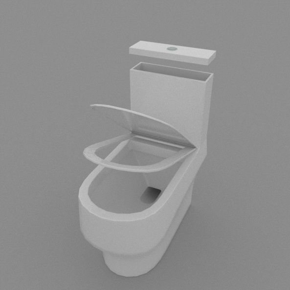 Toilet 3D model rigged | CGTrader