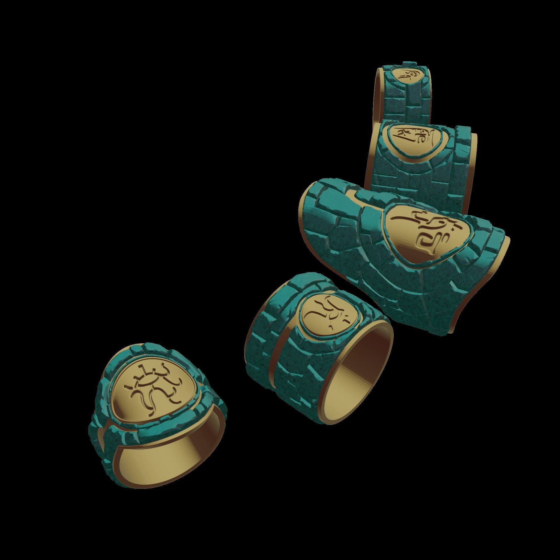 Link UltraHand Rings Set Zelda Tears of the Kingdom 3D model 3D ...