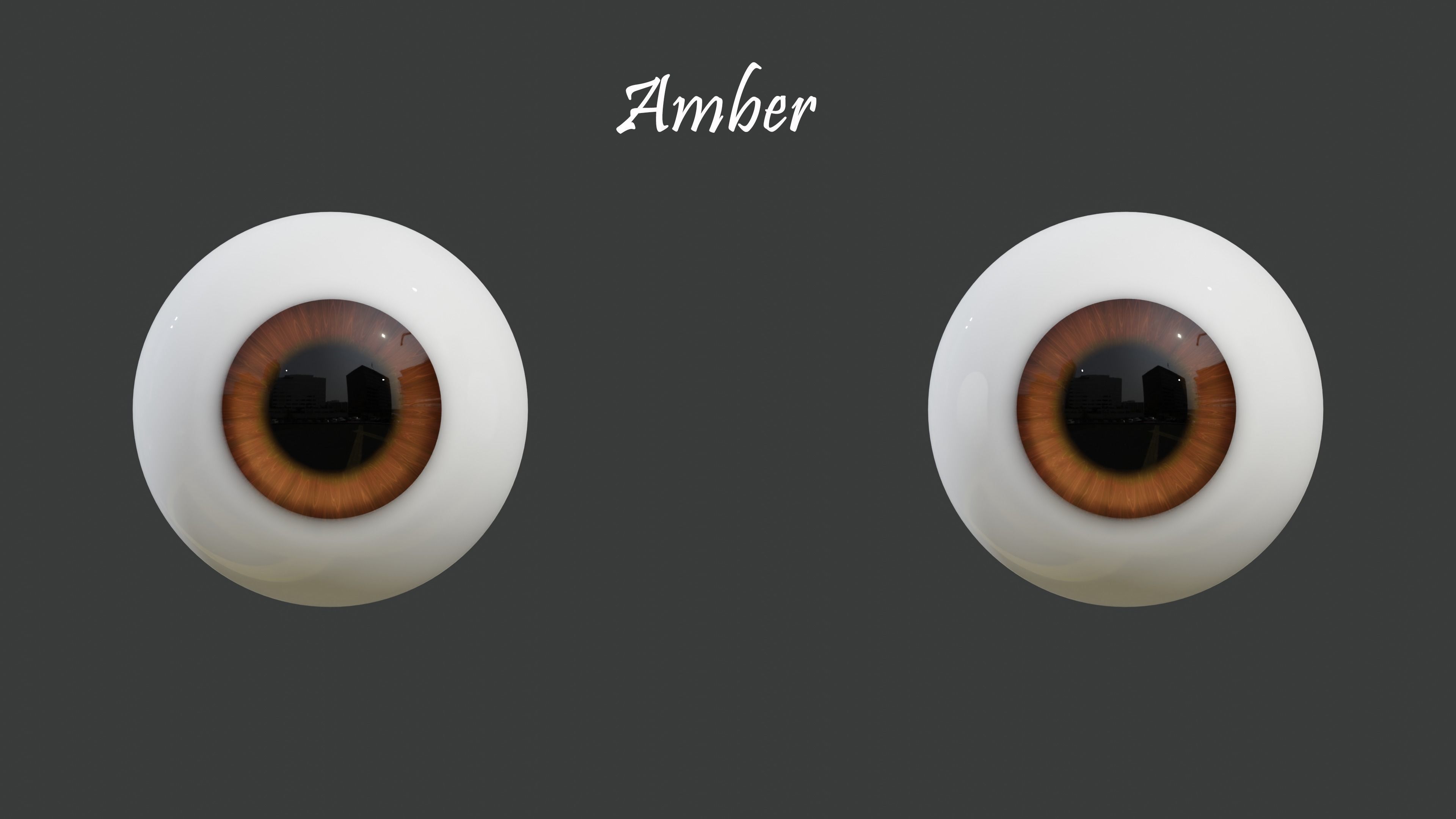 3D model 8 Semi-Realistic Cartoon Eyes Pack with 4k Textures VR / AR ...