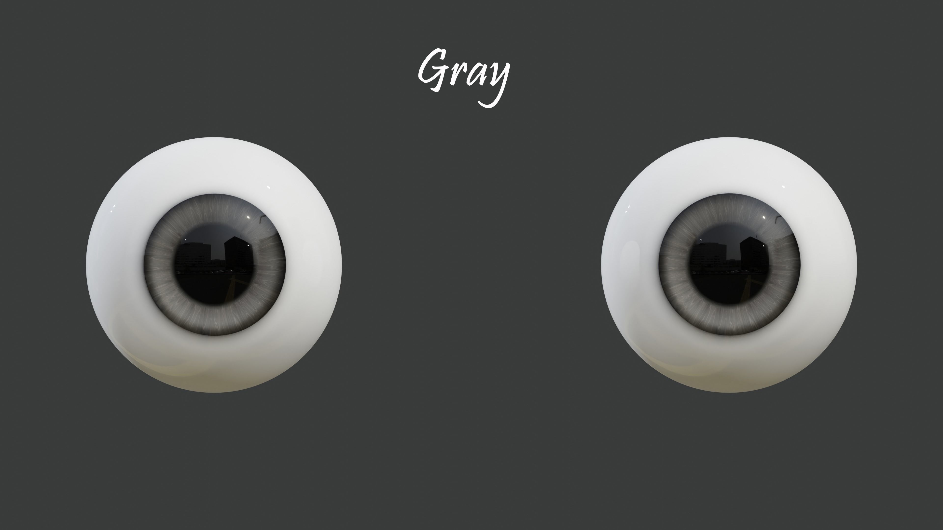 3D model 8 Semi-Realistic Cartoon Eyes Pack with 4k Textures VR / AR ...