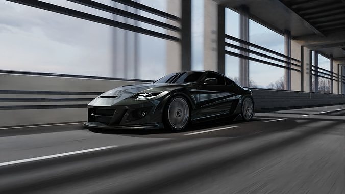 Free Car Road Scene 3D Blender File Textured And Tutorial Video free 3D ...