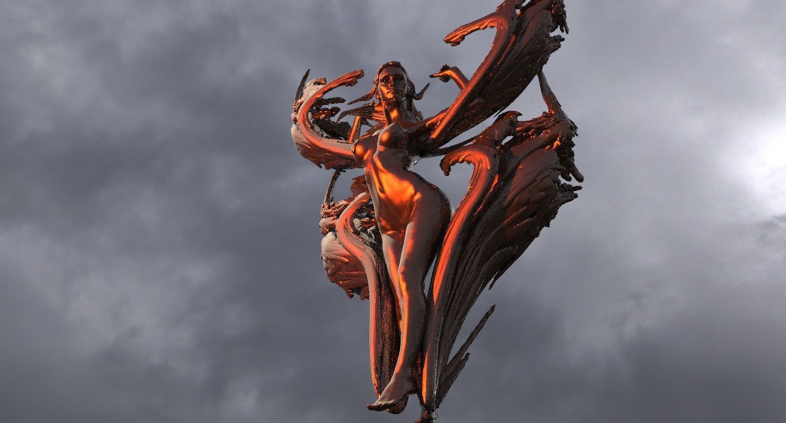 Underworld Statue Baroque 3D model | CGTrader