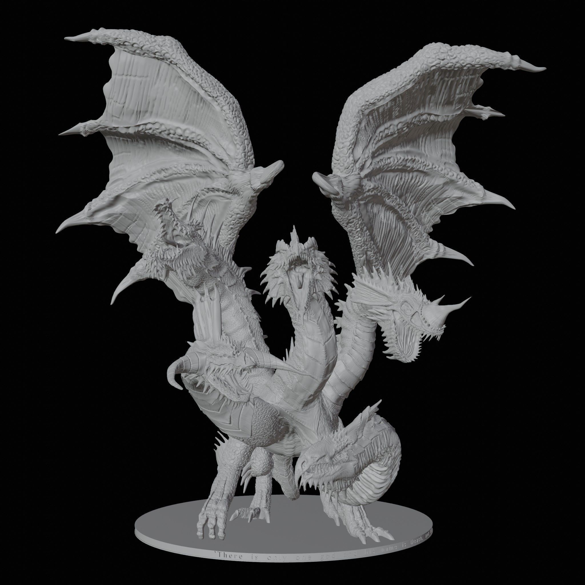 Tiamat - The Five Headed Dragon Miniature 3D model 3D printable | CGTrader