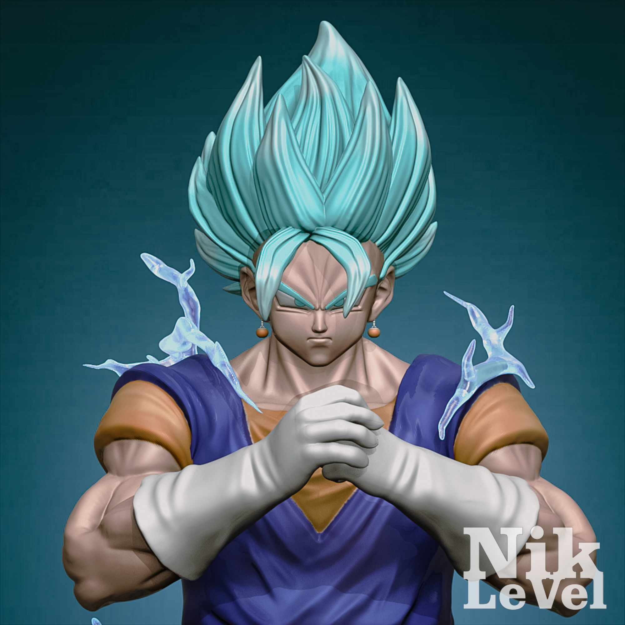 Vegito Super Saiyan Blue Dragon Ball 3D Printable 3D model 3D printable ...