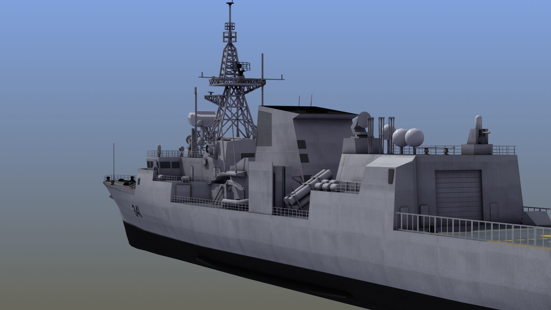 Halifax Class Frigate 3D model | CGTrader