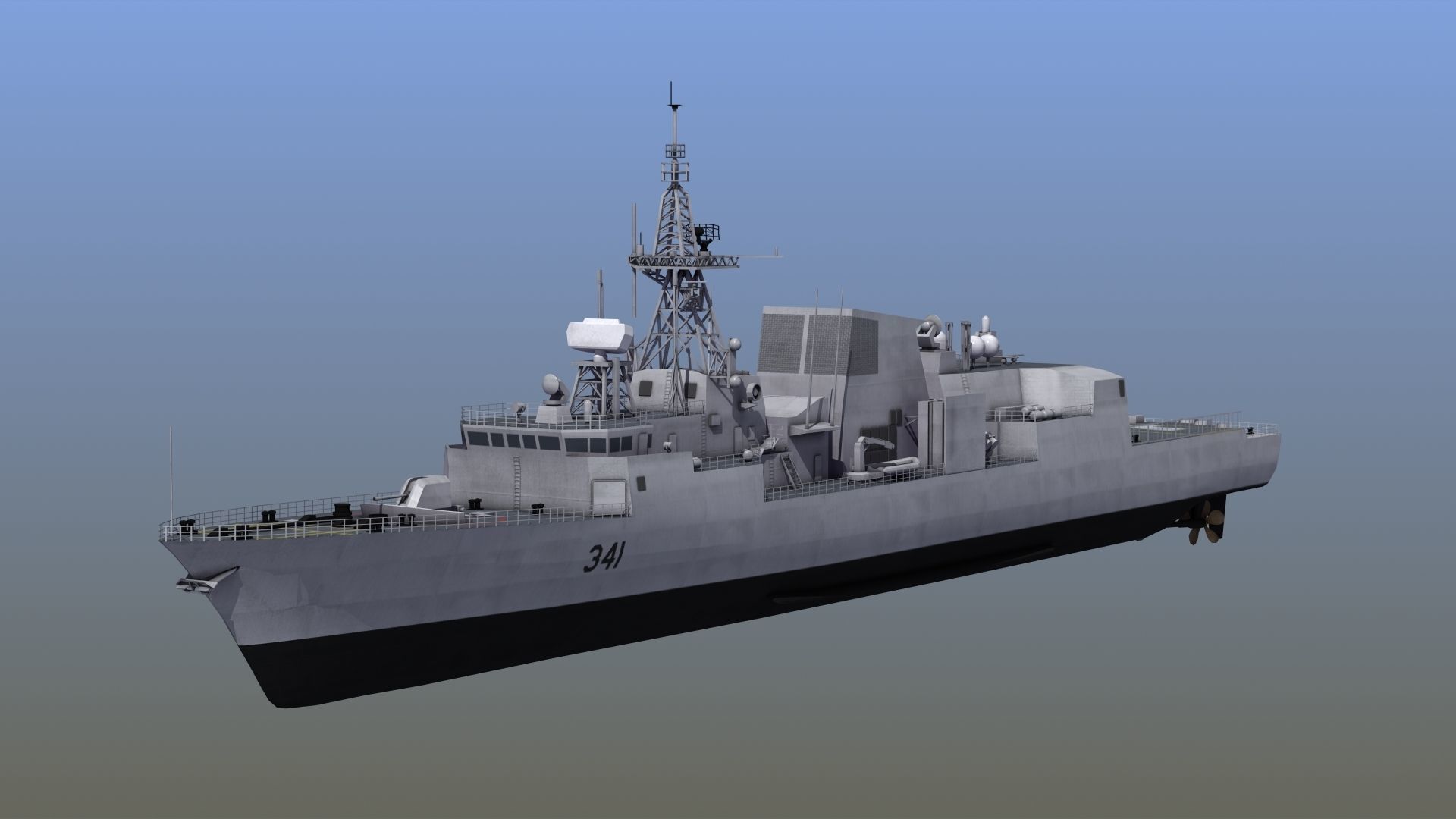 Halifax Class Frigate 3D model | CGTrader