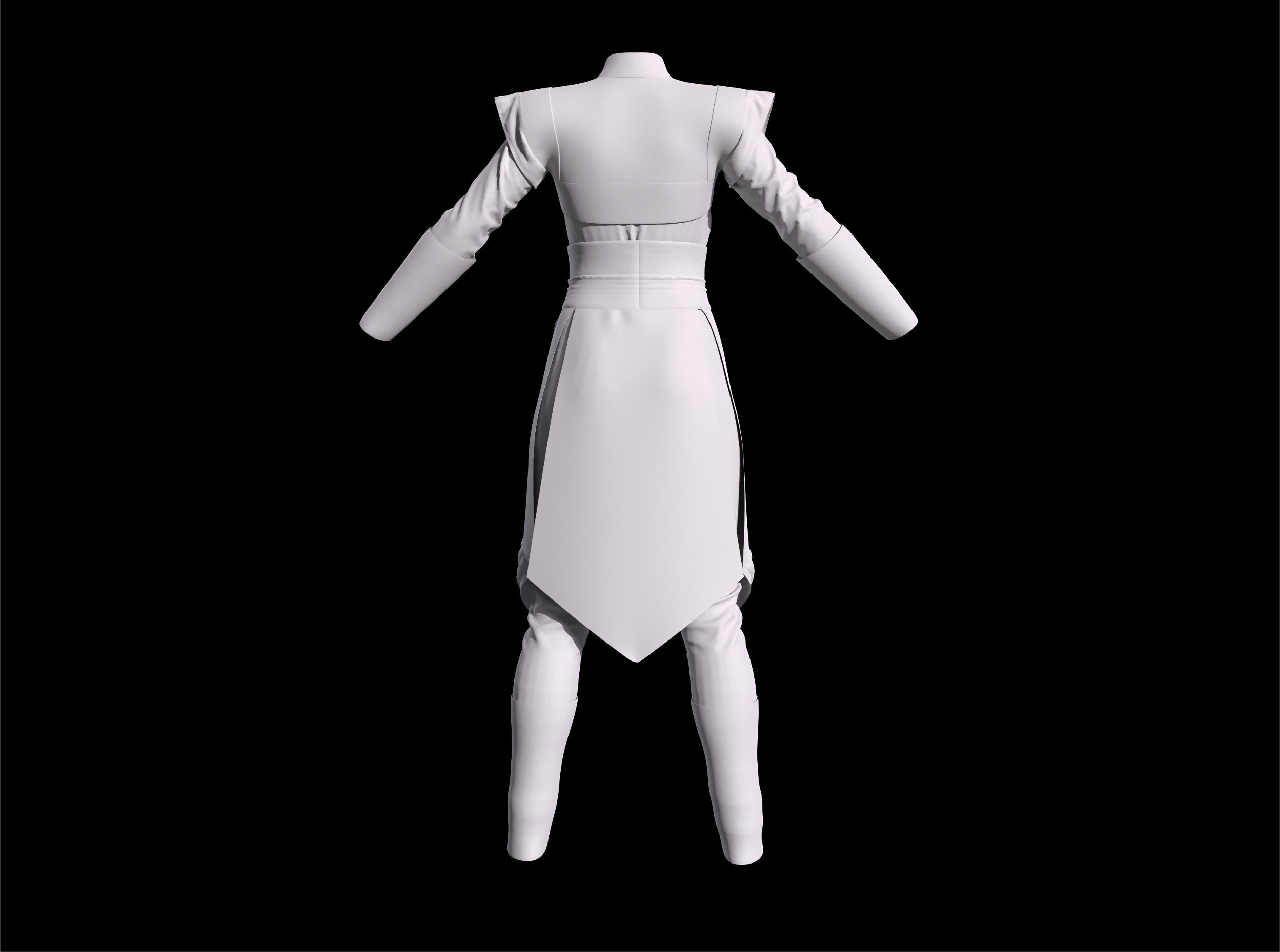 Female outfit character clothing 3D model | CGTrader
