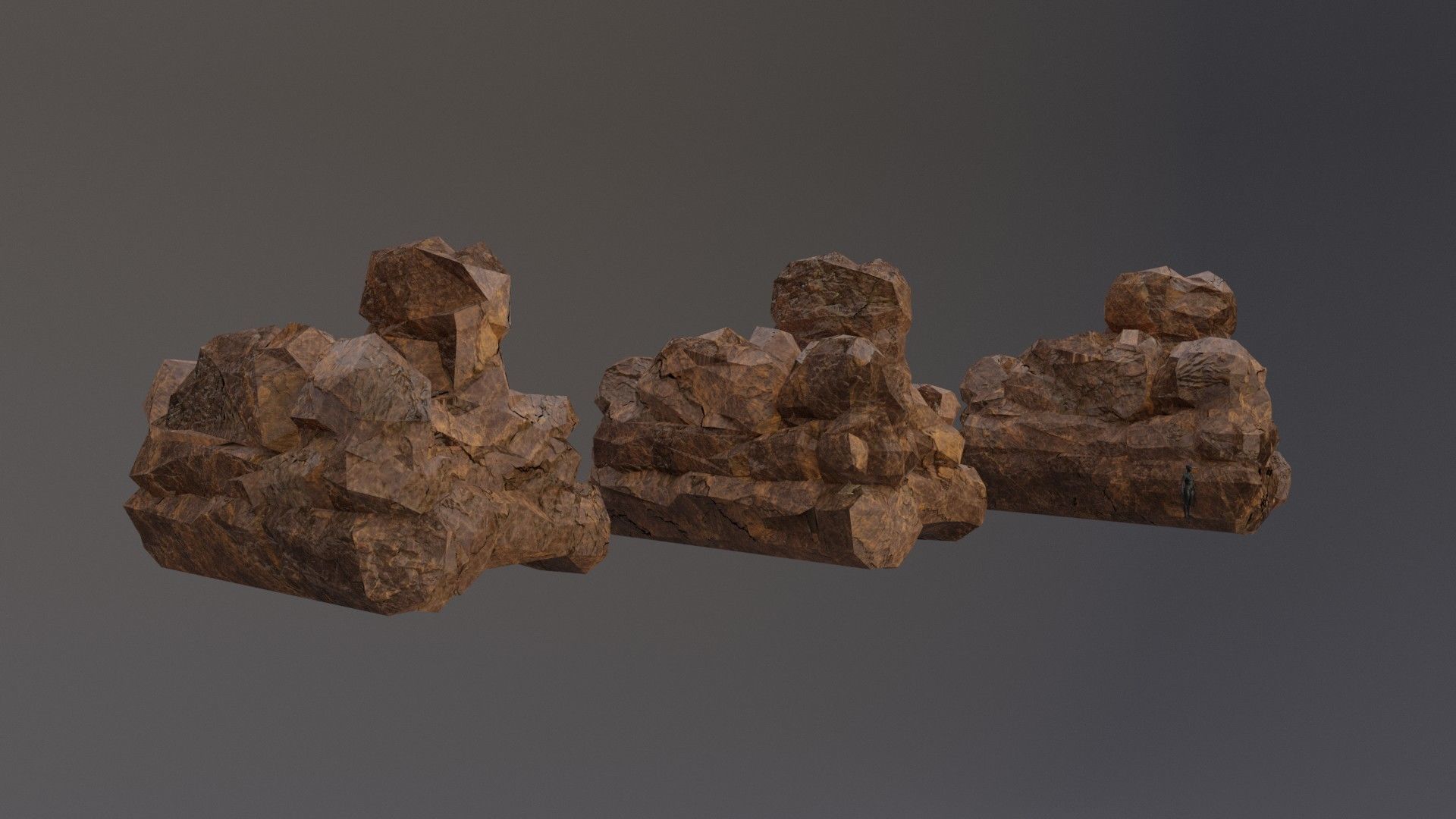 3D model Low Poly Cliff Rock Set For Games VR / AR / low-poly | CGTrader