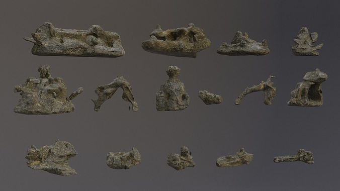 3D model Low Poly Cliff Rock Set For Games VR / AR / low-poly | CGTrader