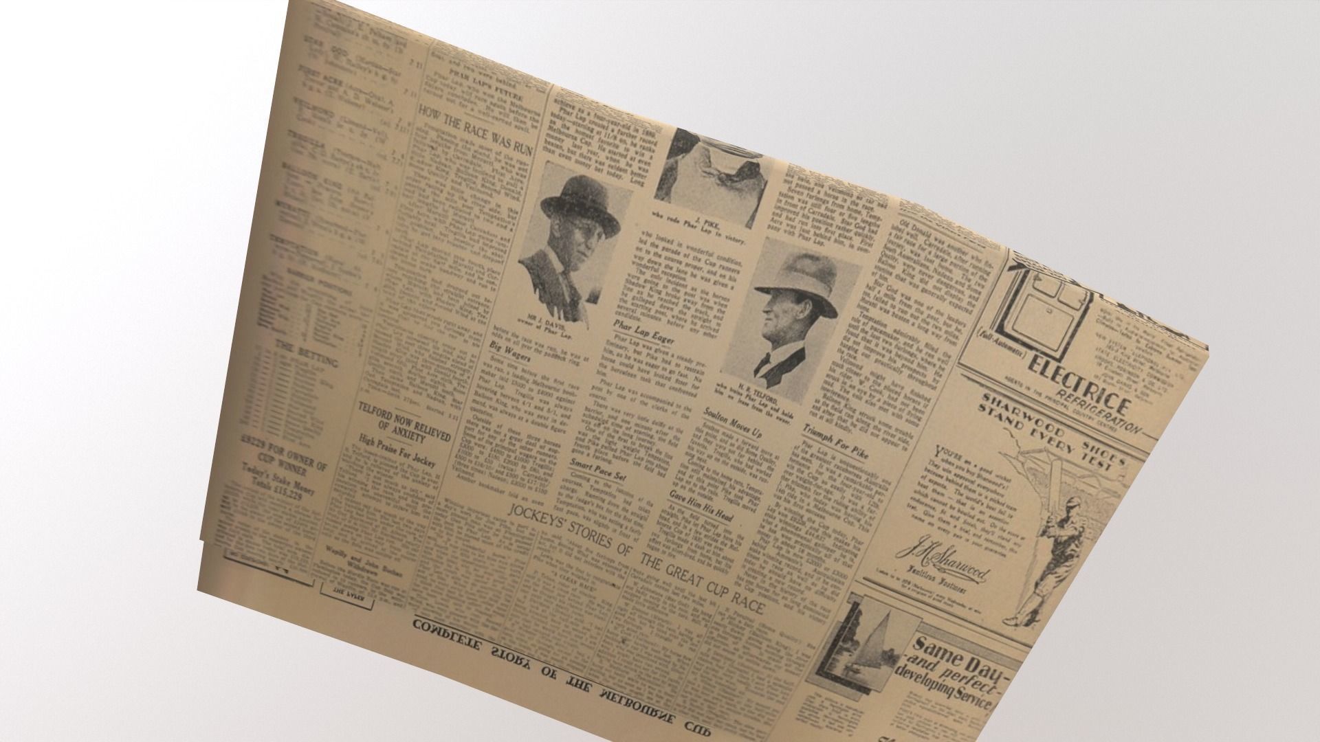1930 Newspaper free VR / AR / low-poly 3D model | CGTrader