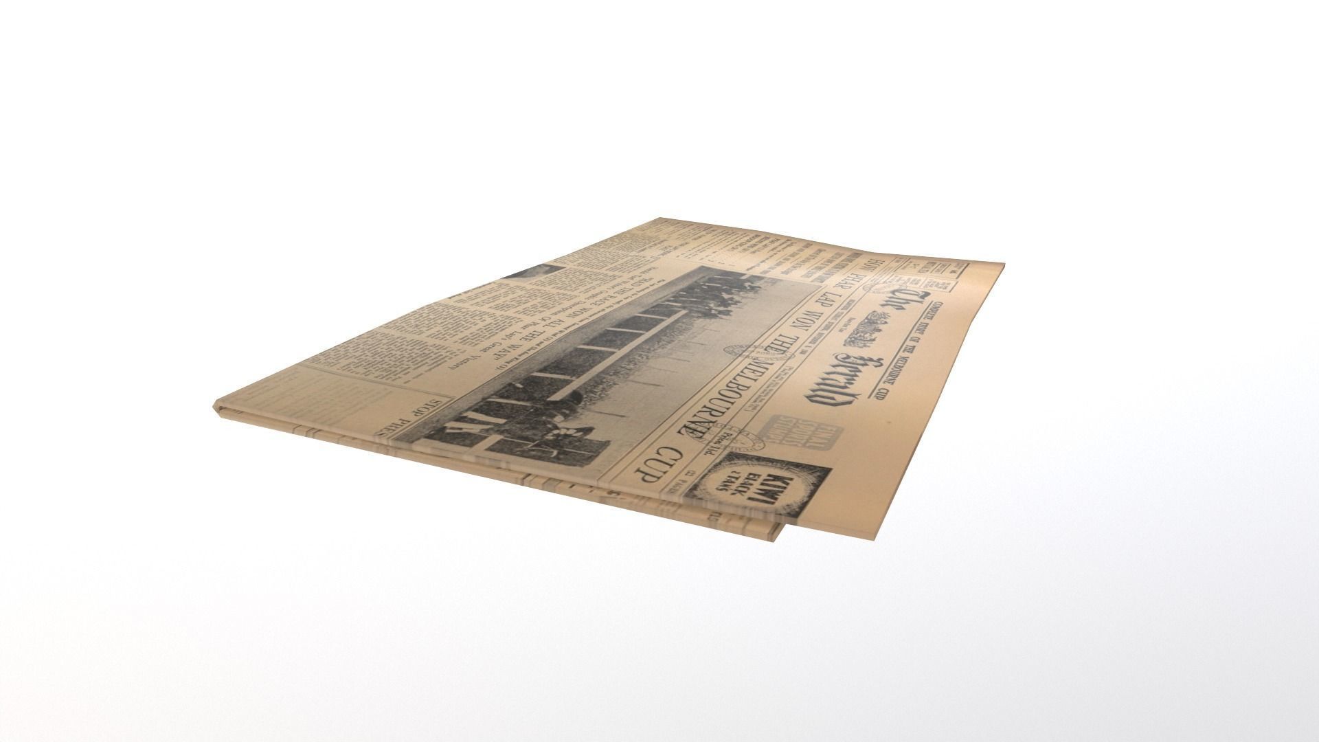 1930 Newspaper free VR / AR / low-poly 3D model | CGTrader