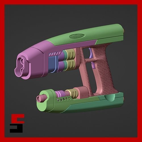 Star Lord Blaster Quad Blasters Marvel 3D model 3D printable | CGTrader