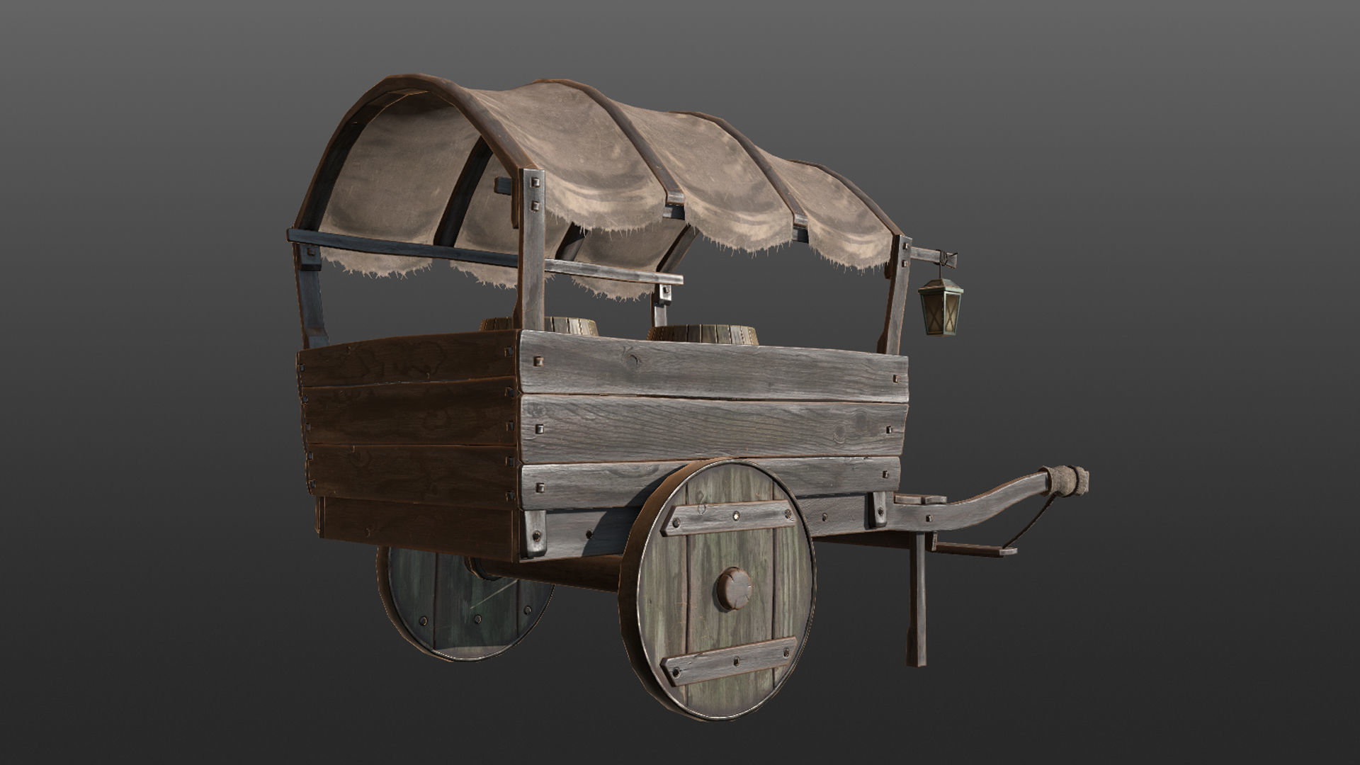 3D model Medieval Village Fantasy Cart VR / AR / low-poly | CGTrader
