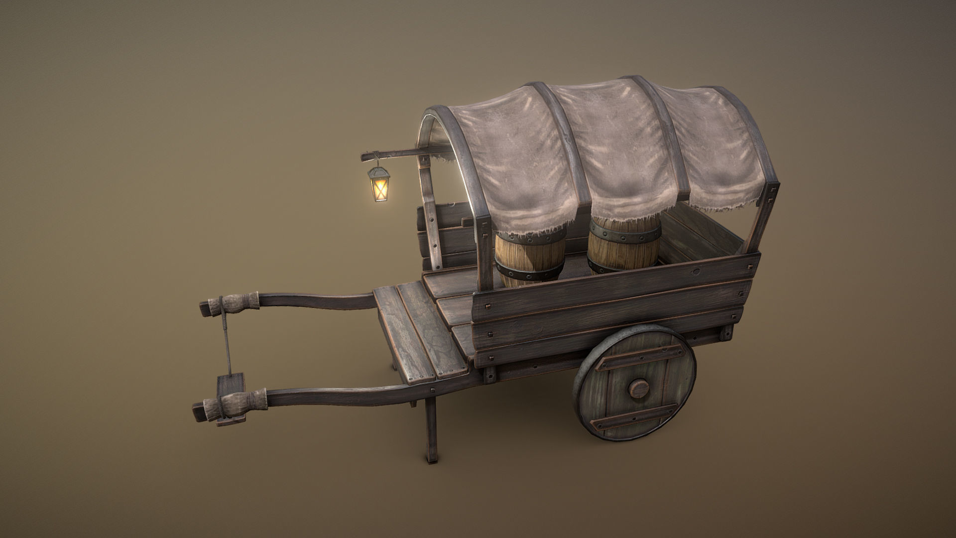 3D model Medieval Village Fantasy Cart VR / AR / low-poly | CGTrader