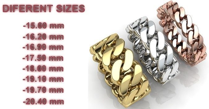 Cuban Link Chain Colection - DIFERENT SIZES 3D Model Collection | CGTrader