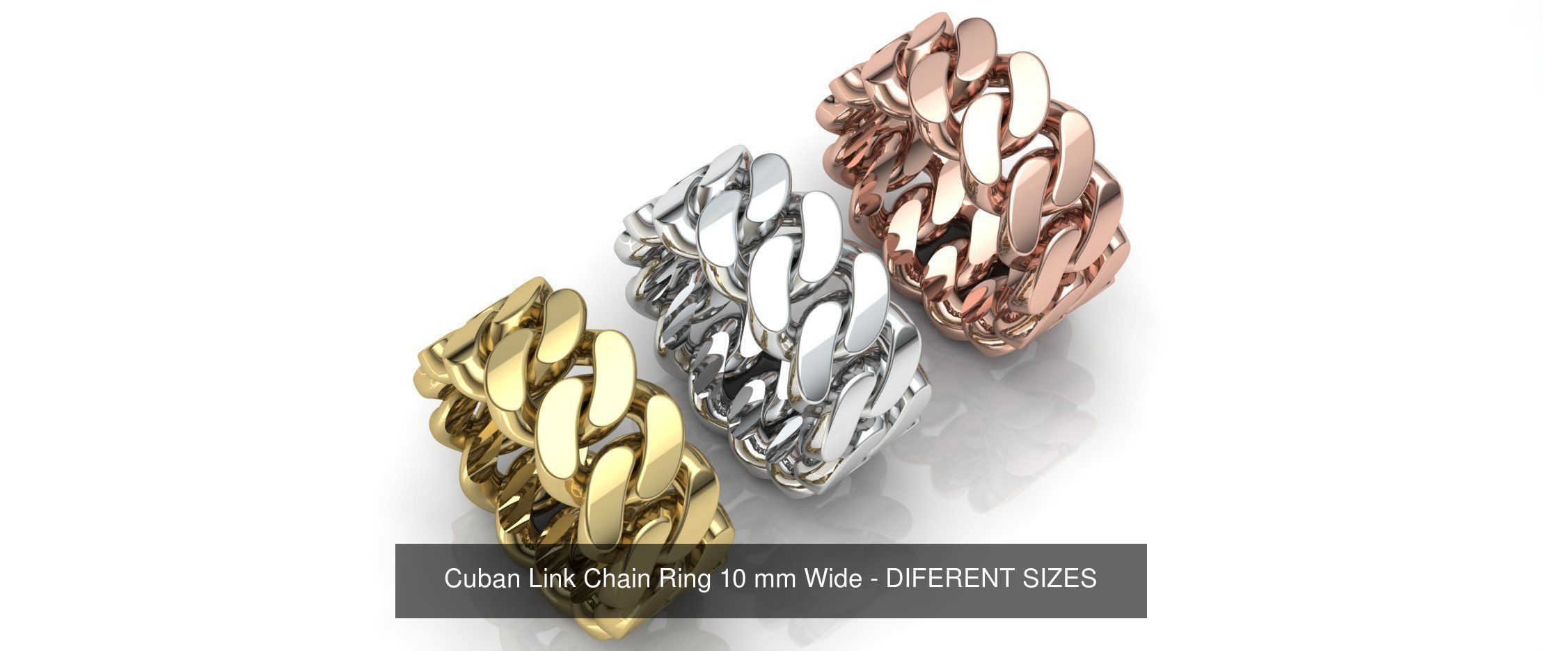 Cuban Link Chain Colection - DIFERENT SIZES 3D Model Collection | CGTrader