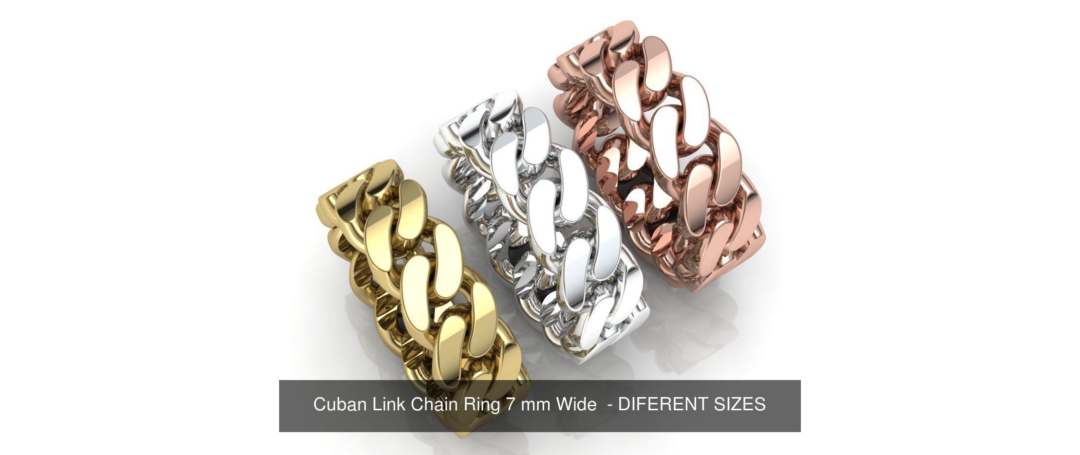 Cuban Link Chain Colection - DIFERENT SIZES 3D Model Collection | CGTrader