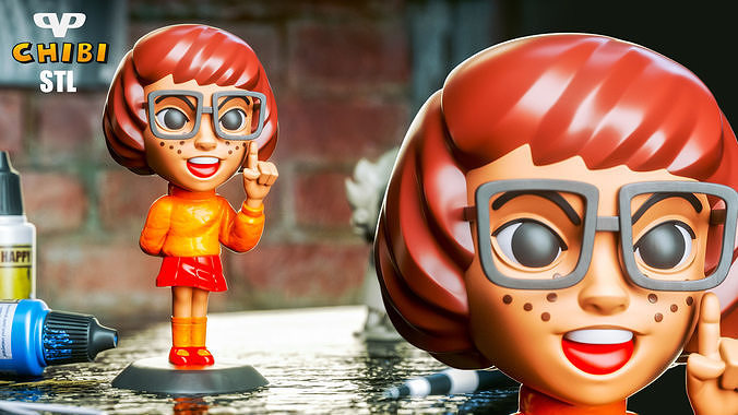 Velma Chibi STL for 3D Printing ChibiSTL 3DXM 3D model 3D printable ...