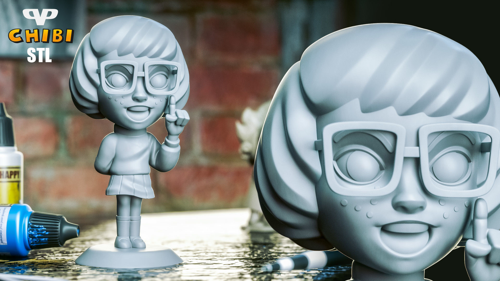 Velma Chibi Stl For 3d Printing Chibistl 3dxm 3d Model 3d Printable Cgtrader