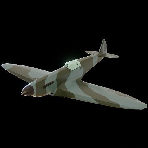 3D model Spitfire Low Poly VR / AR / low-poly | CGTrader