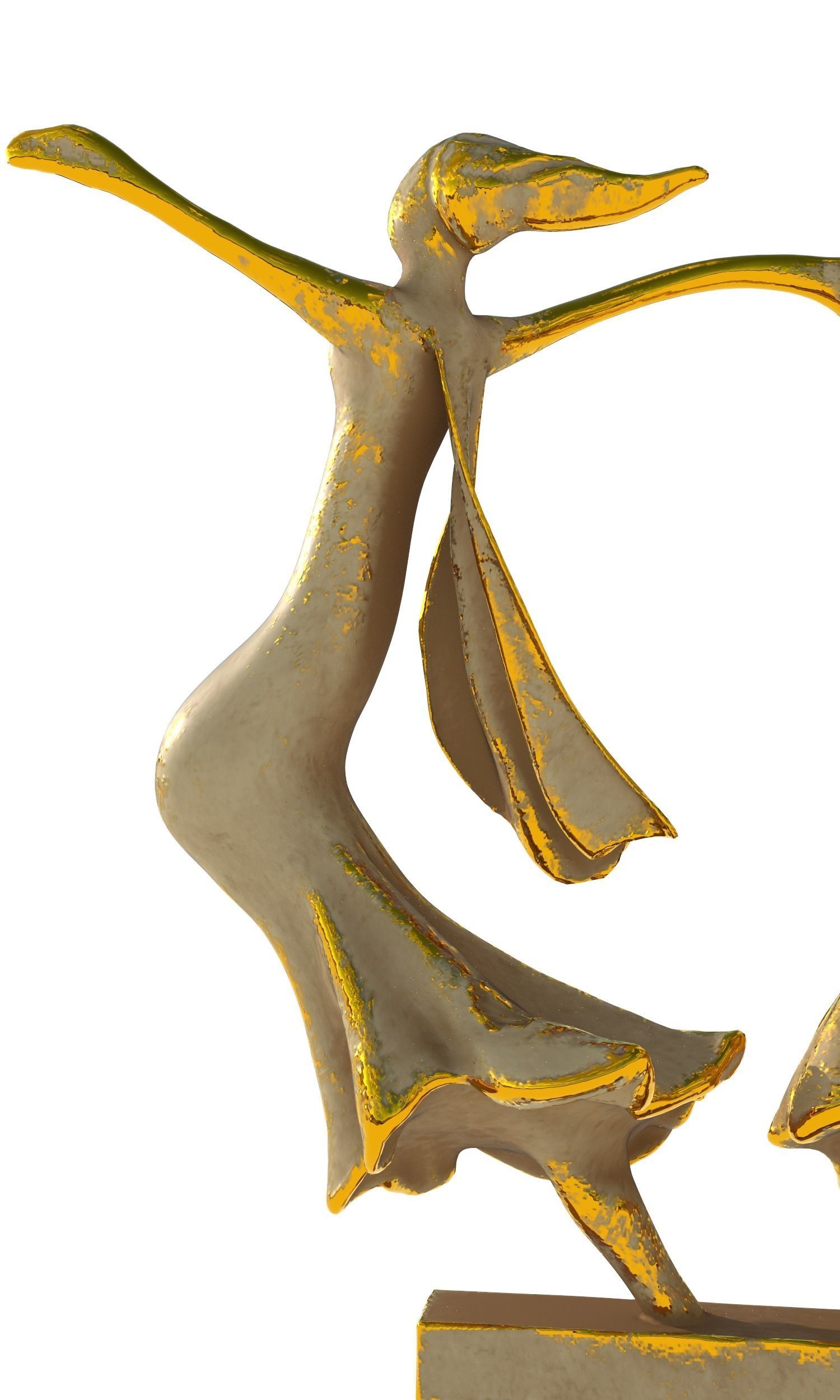 3D model Three person dance sculpture VR / AR / low-poly | CGTrader