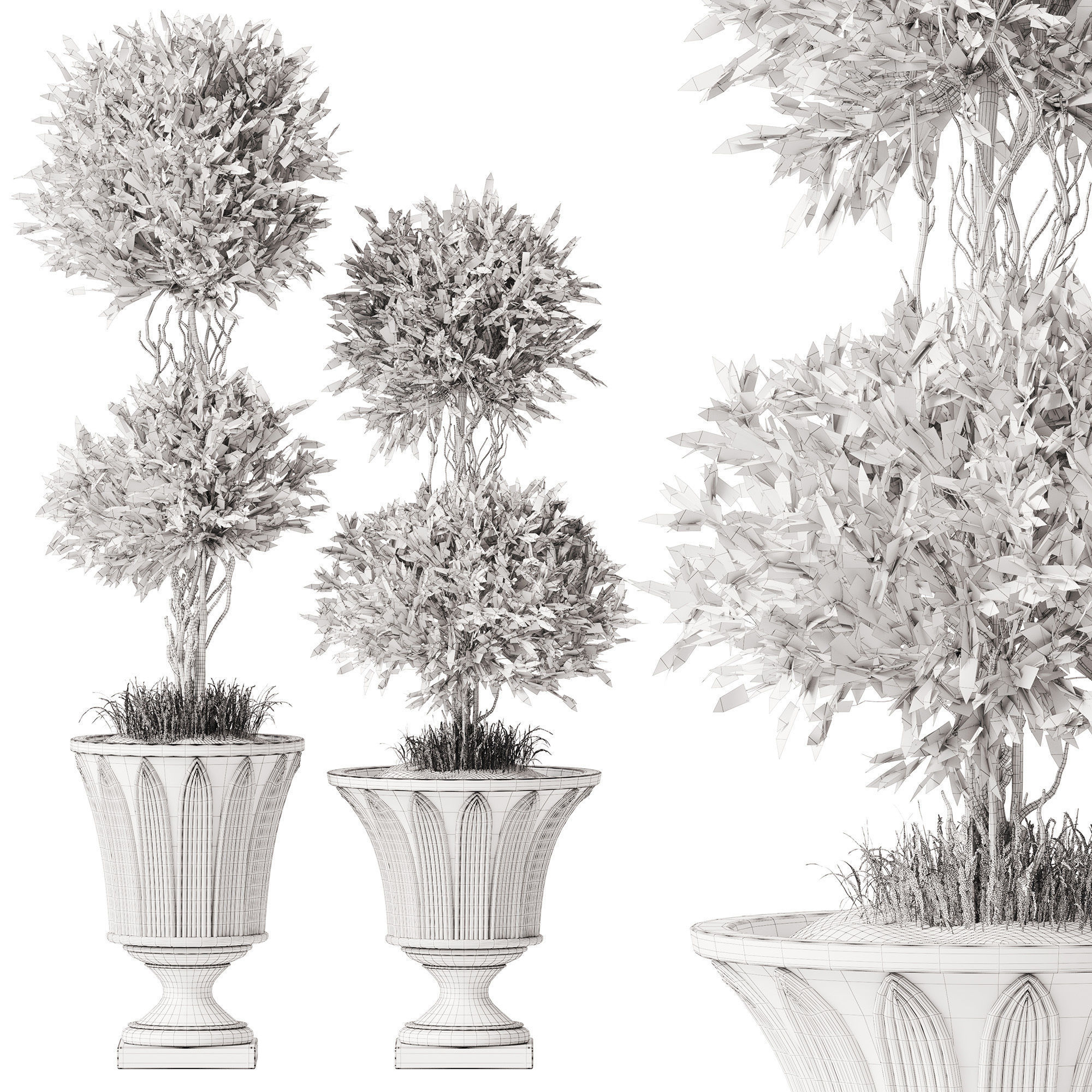 Topiary Pot 3D model | CGTrader