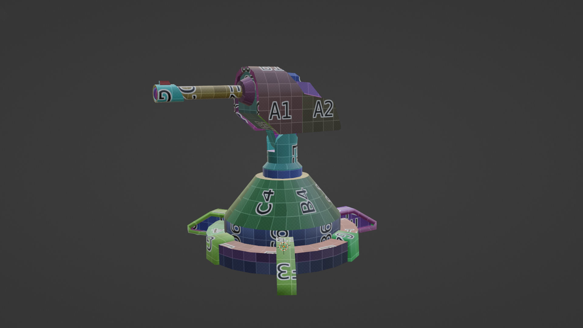 Laser Turret First level free VR / AR / low-poly 3D model animated ...