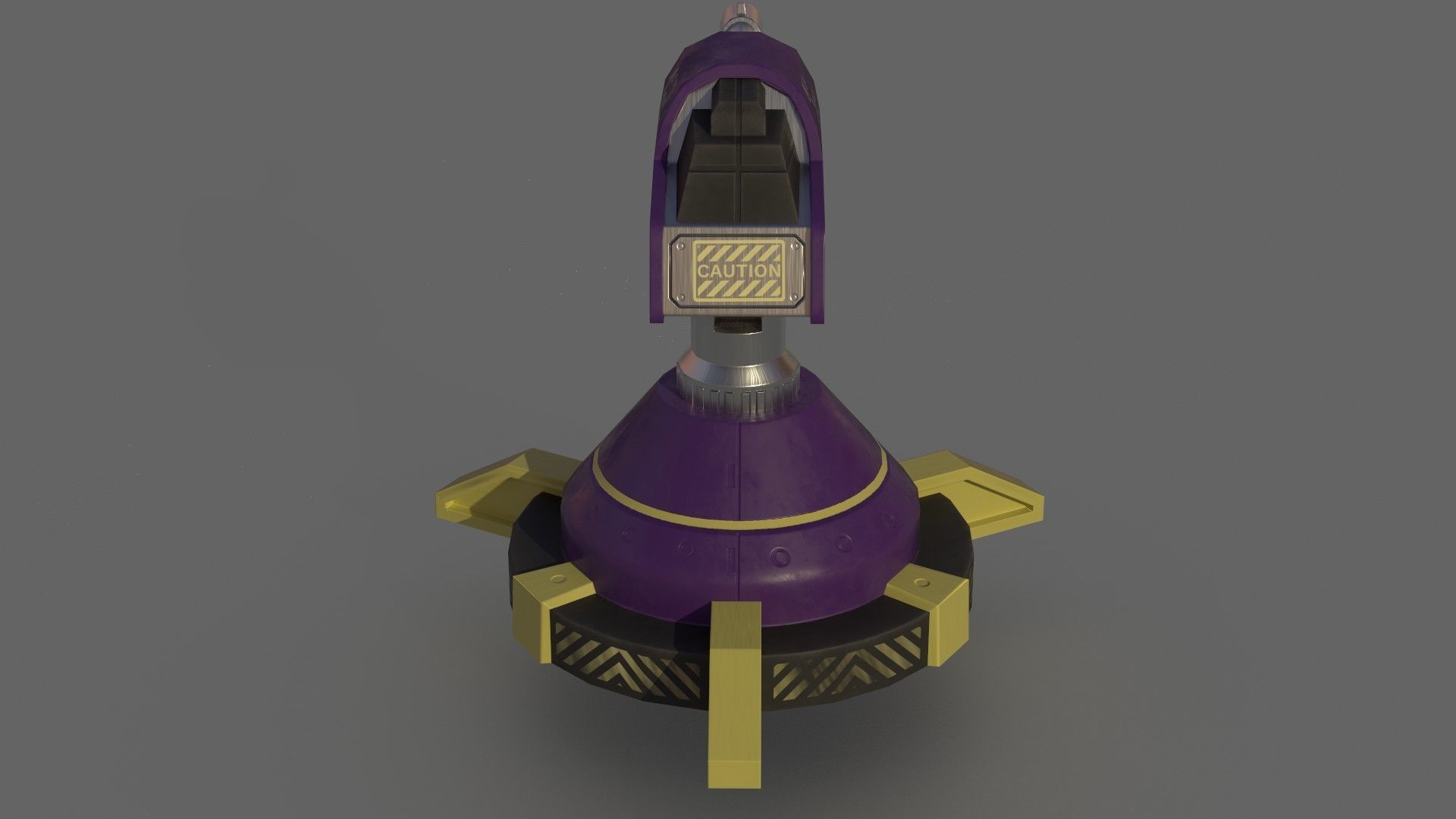 Laser Turret First level free VR / AR / low-poly 3D model animated ...