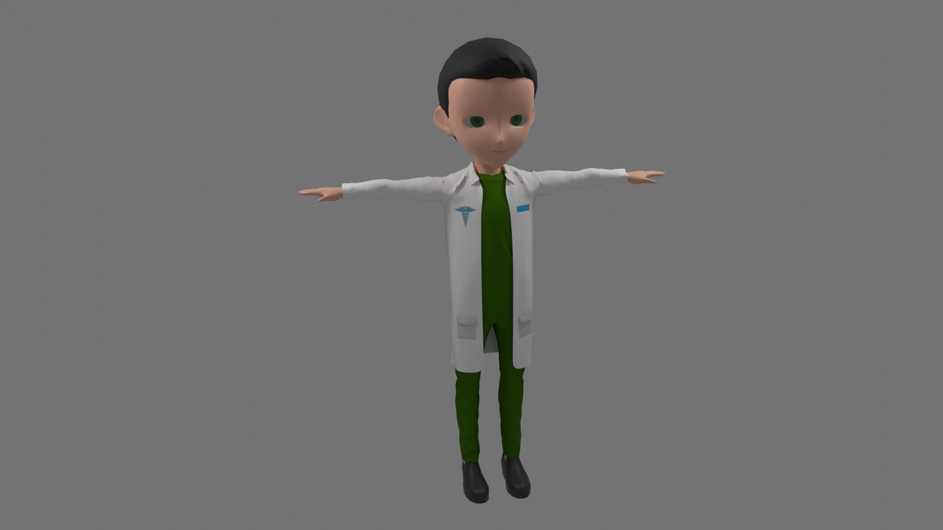 3D model Doctor - Cartoon Character Man VR / AR / low-poly | CGTrader