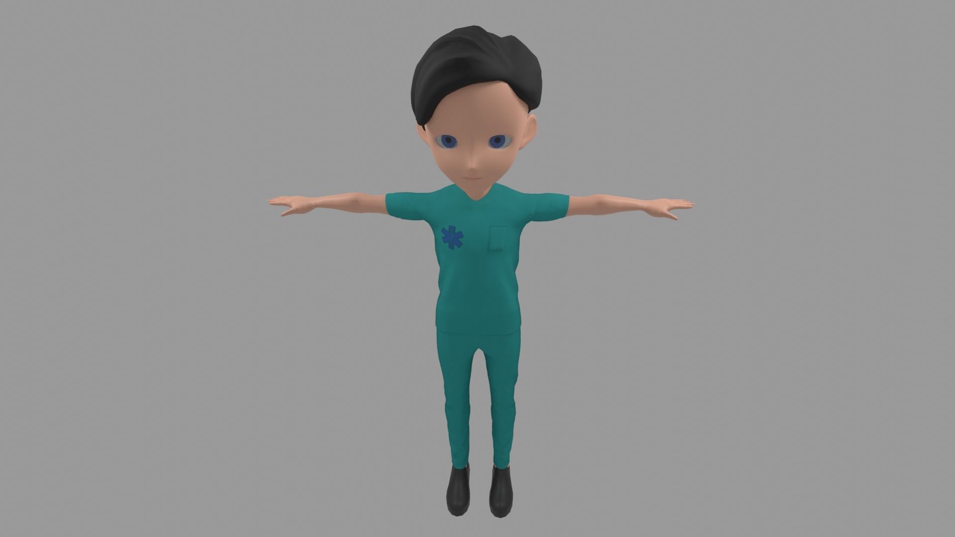 3D model Nurse - Cartoon Character Man VR / AR / low-poly | CGTrader