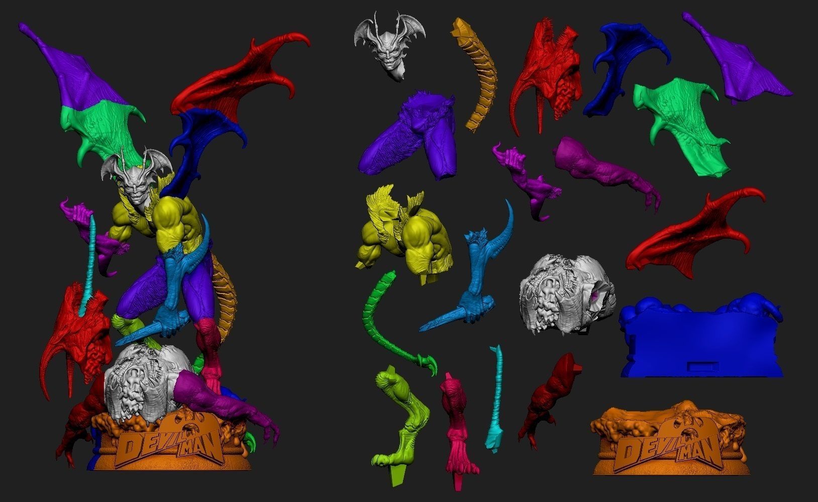 DEVILMAN BY CREATIVE GEEK MB 3D model 3D printable | CGTrader