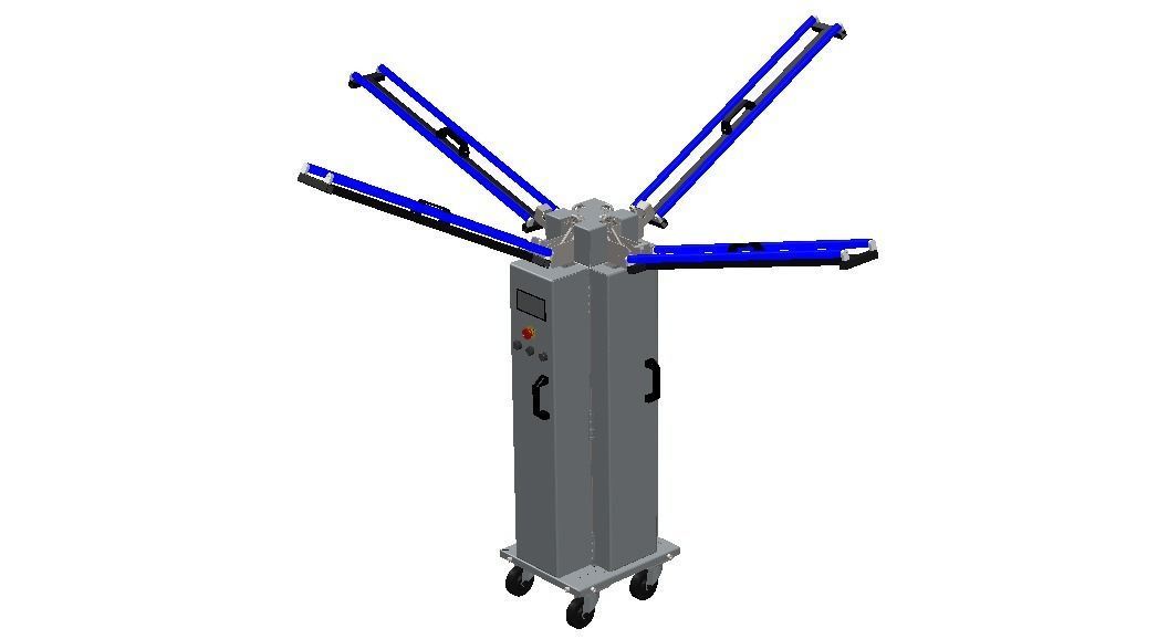 30W Ultraviolet Light Disinfection Trolley 3D model rigged | CGTrader