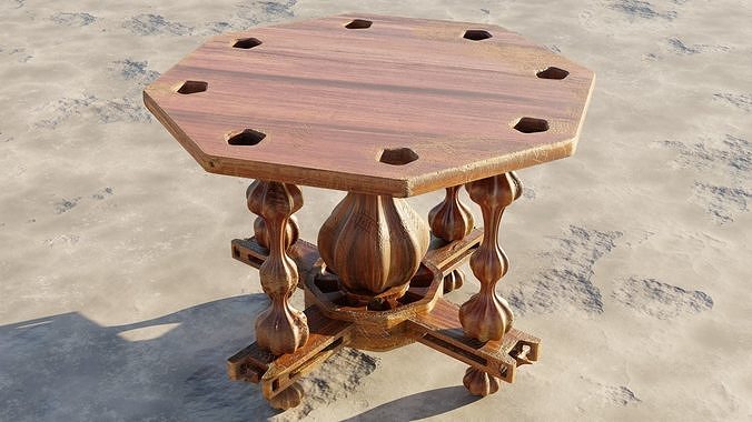 3D model PBR Gothic style Table VR / AR / low-poly | CGTrader