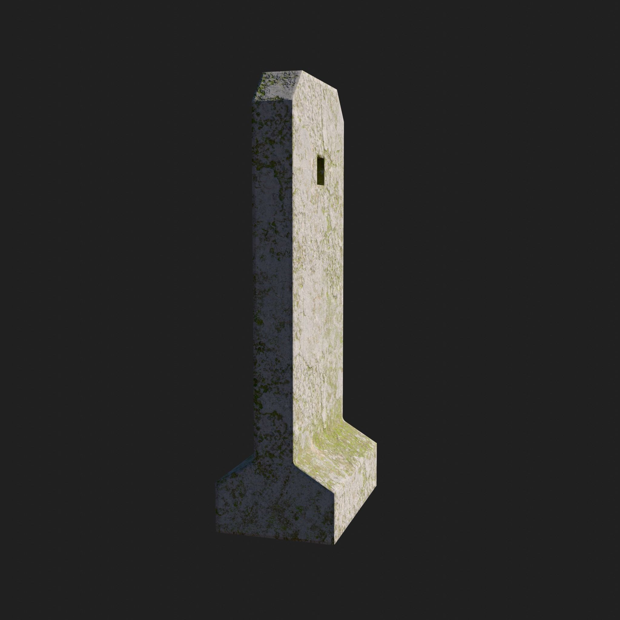 Damaged Concrete Barricade 3D model | CGTrader