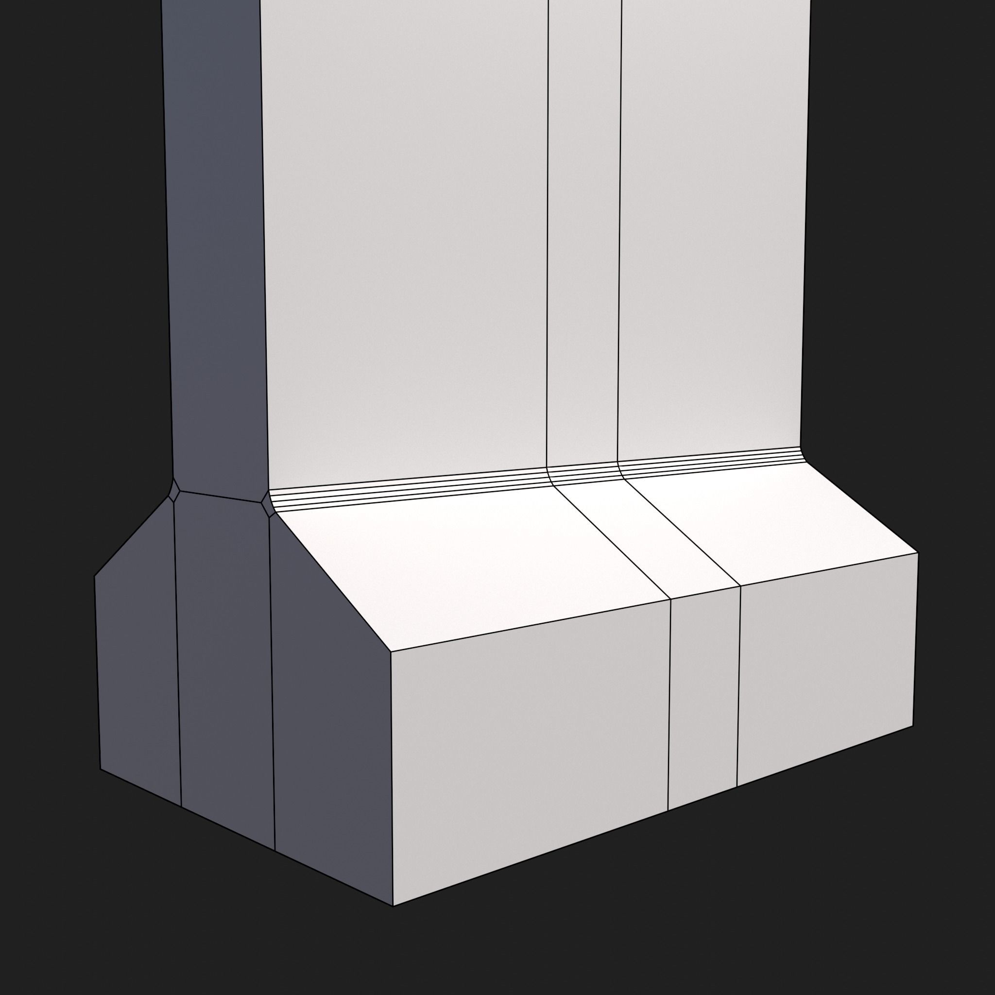 Damaged Concrete Barricade 3D model | CGTrader