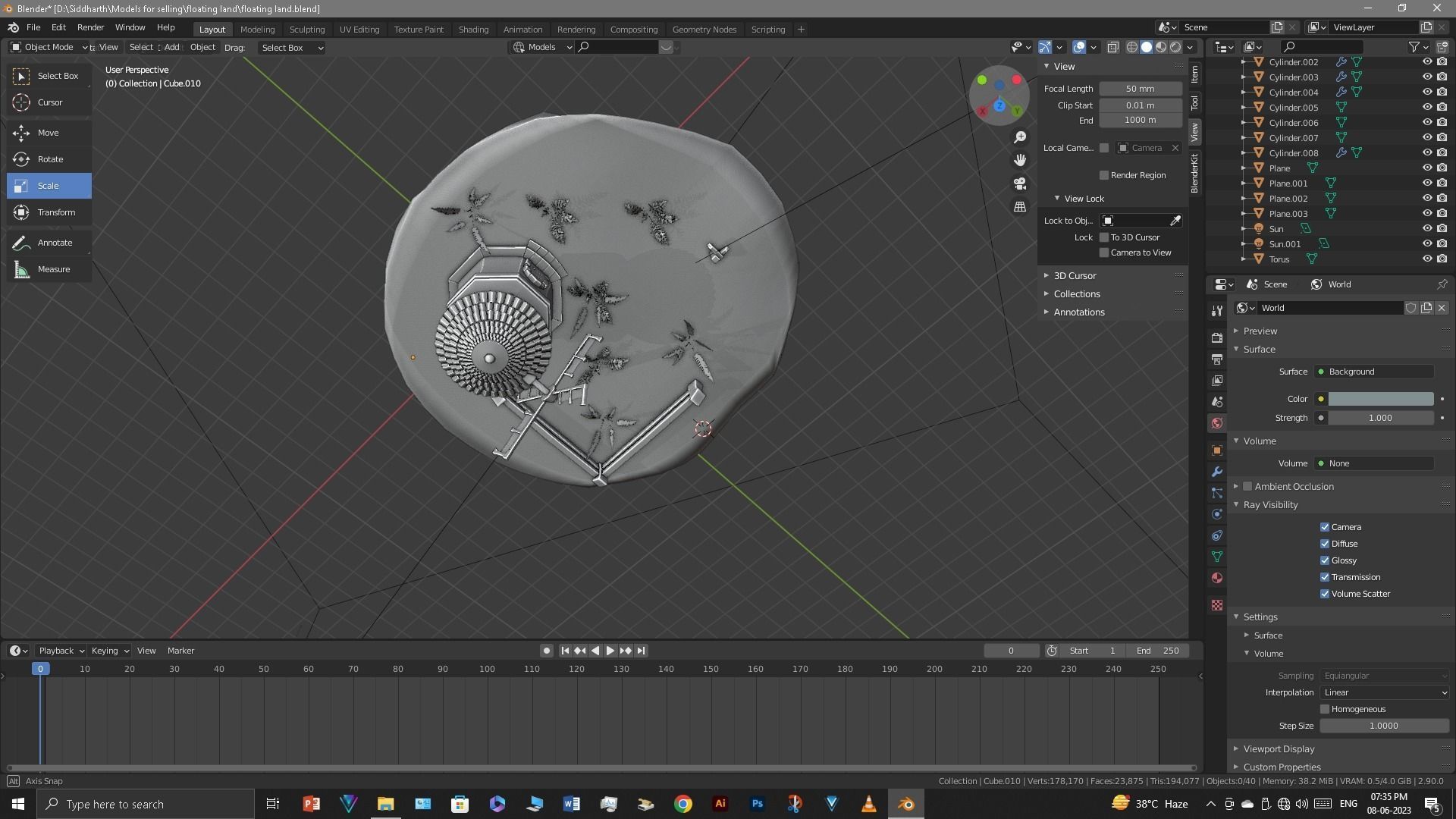 Floating Island 3D model | CGTrader