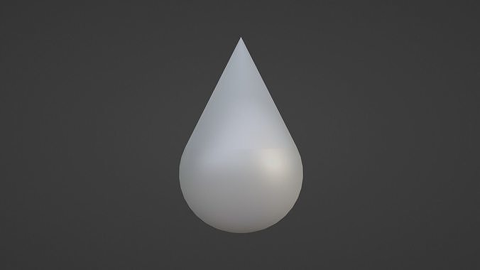3D model Silver Drop VR / AR / low-poly | CGTrader