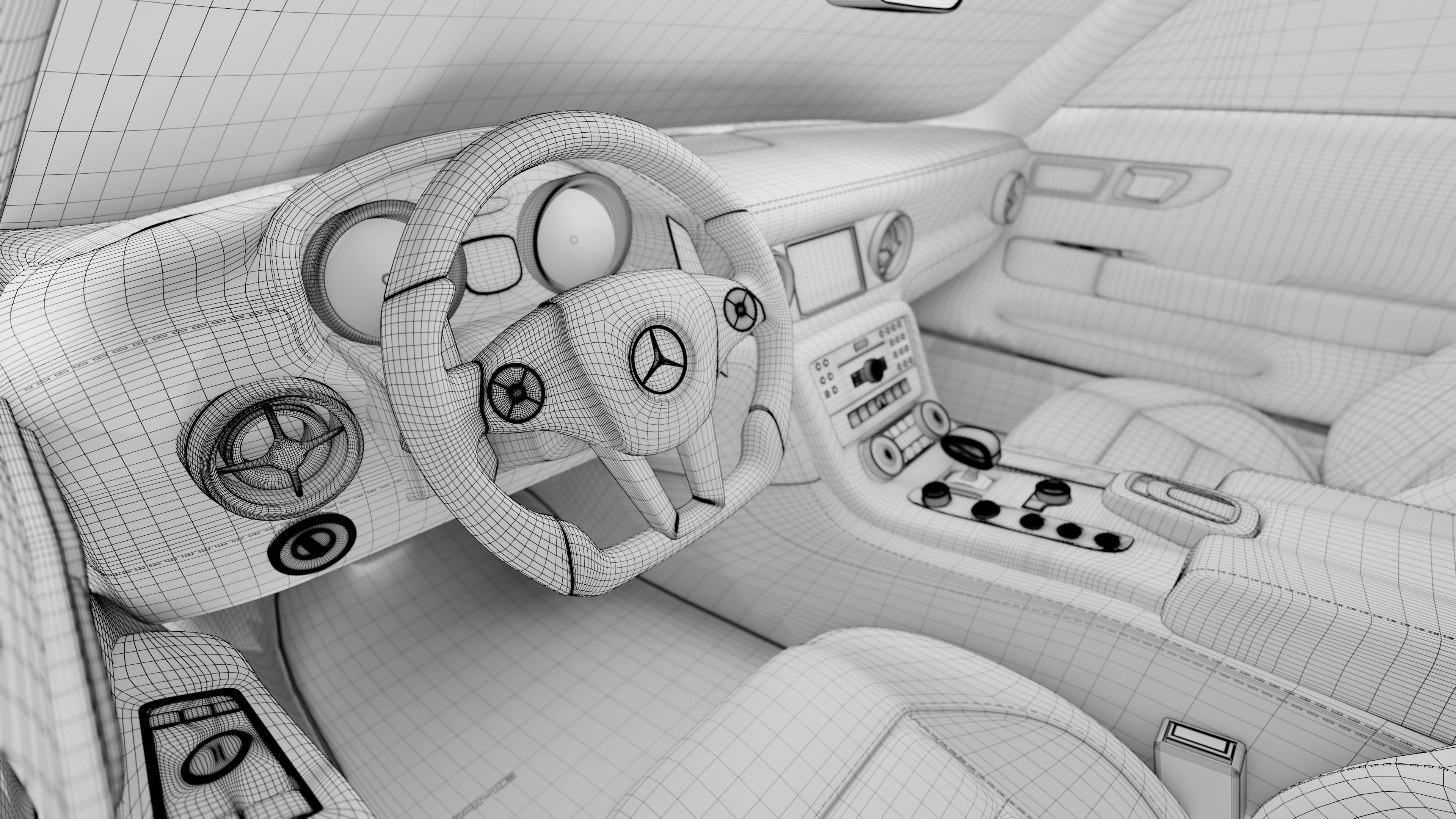 Mercedes Benz sls roadster AMG 3D model | CGTrader